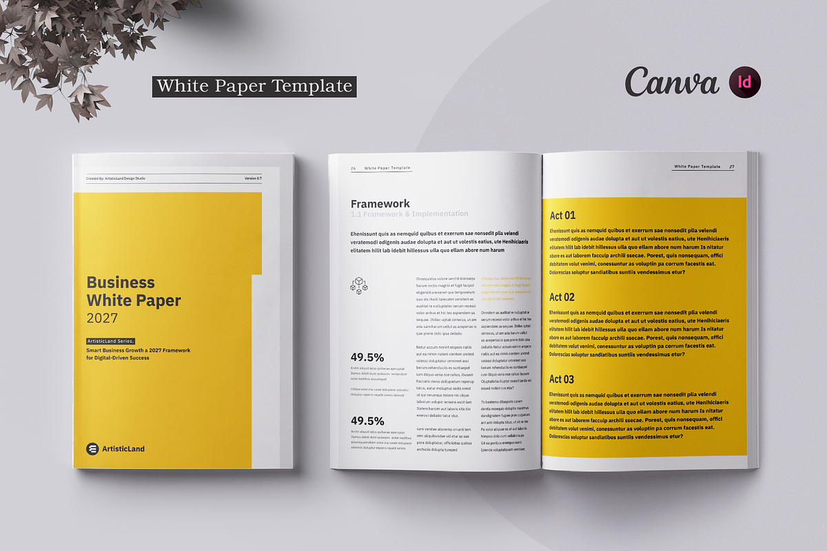 White Paper | Canva, a Brochure Template by ArtisticLand