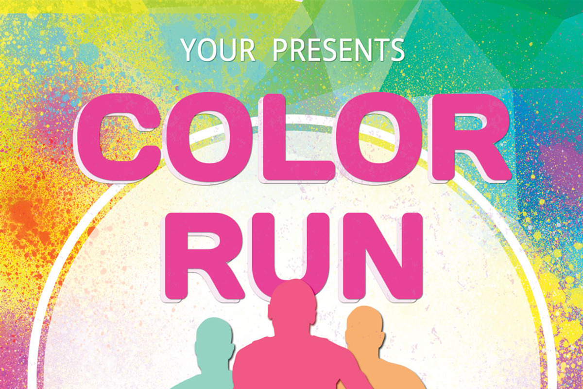 Color Run Flyer And Poster, a Flyer Template by Artolus