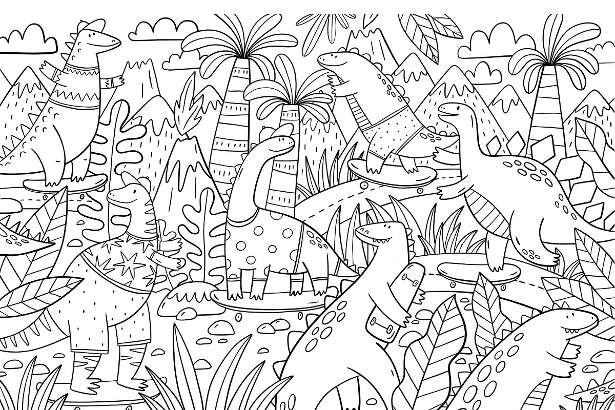 Big Coloring Poster, an Animal Illustration by Barkova Nadya