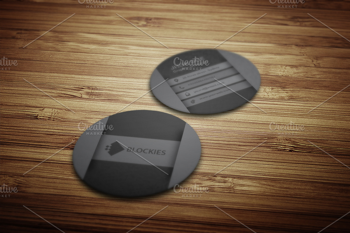 Circular Business Card Template, a Business Card Template by Pentaclay