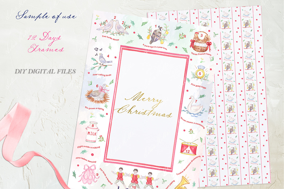 12 Days Christmas frames, a Graphic by LABFcreations