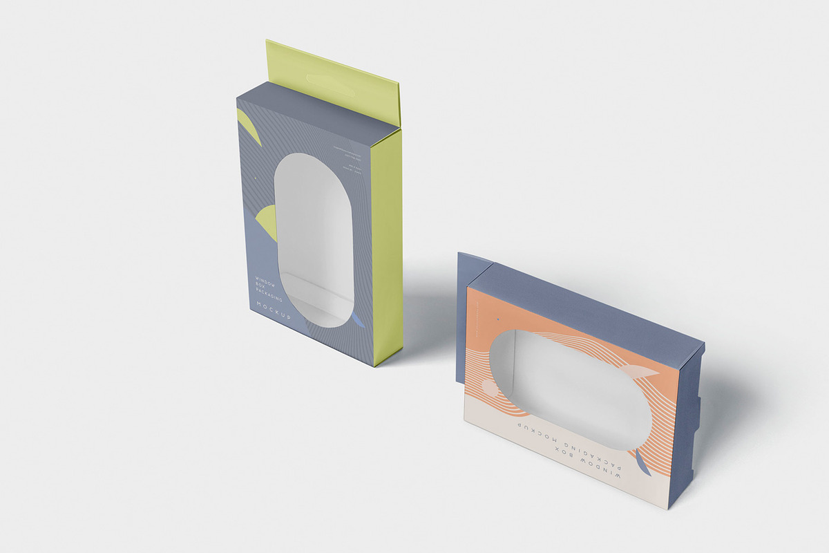 Window Box Packaging Mockups, a Packaging Mockup by GfxFoundry