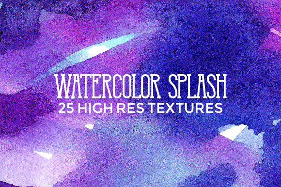 25 Watercolor Splash Textures, a Texture Graphic by Medialoot