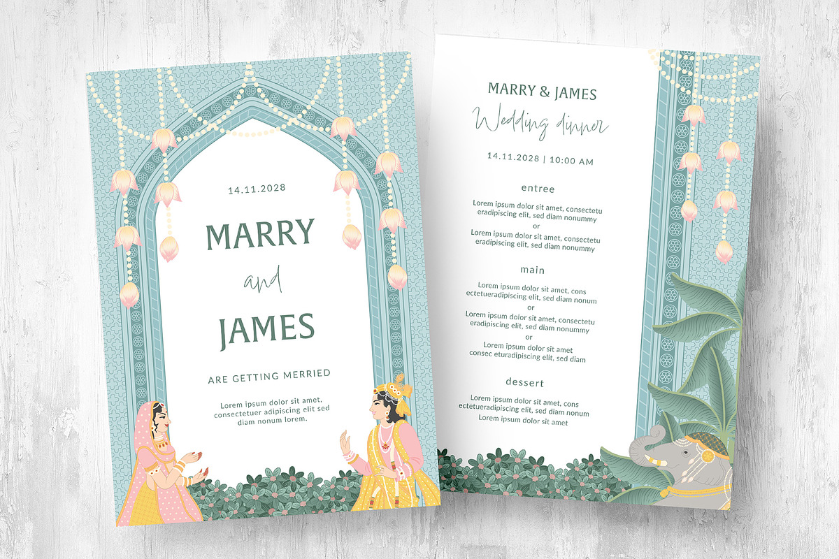 Indian Wedding Invitation Templates, an Invitation Template by BrandPacks