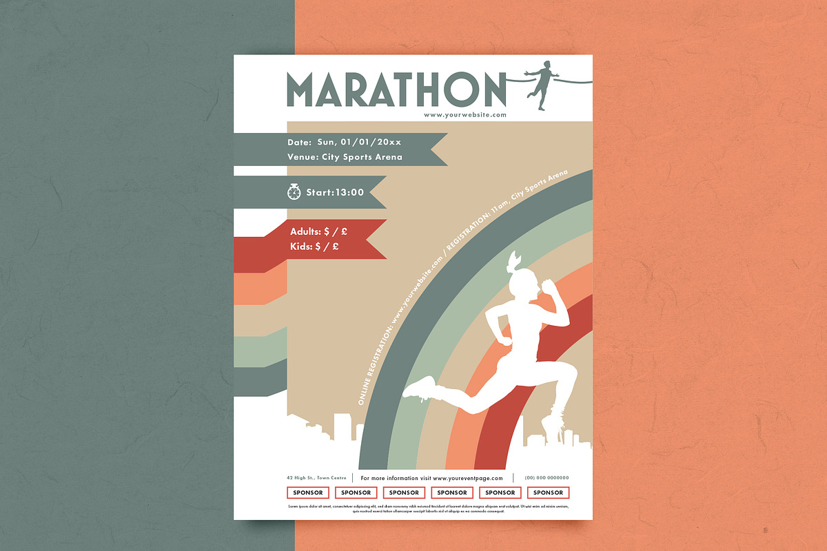 Marathon Poster, a Brochure Template by wavebreak