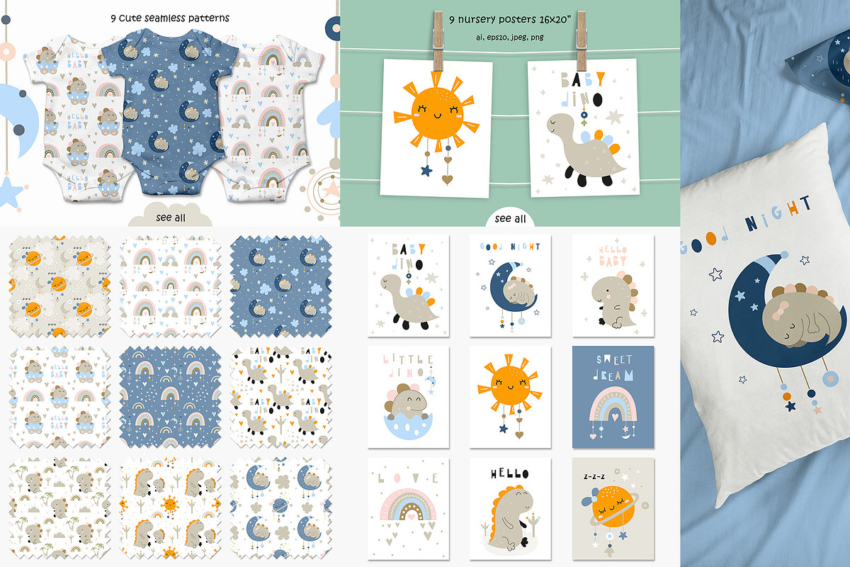 Big Kids Bundle Graphic & Patterns, an Animal Illustration by Nursery ...