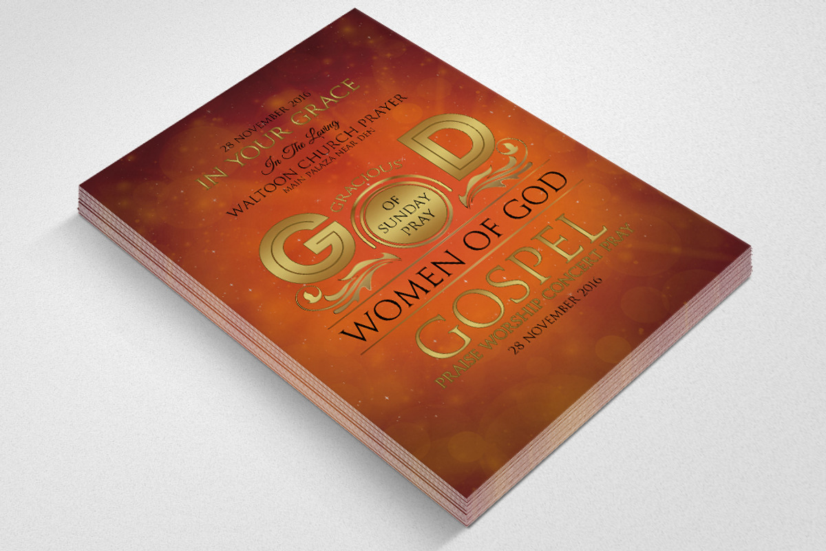 Gospel Church Flyer Template, a Flyer Template by Business Flyers