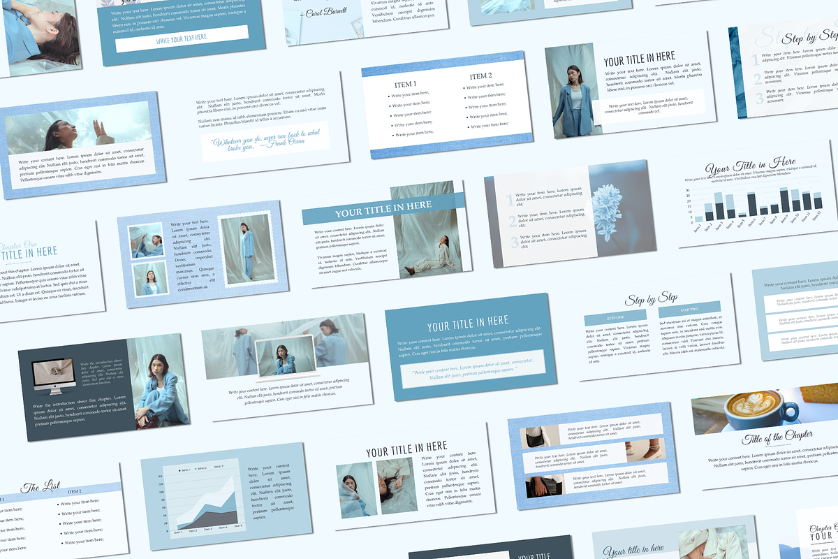 SLIDE Blue Mood CANVA TEMPLATE