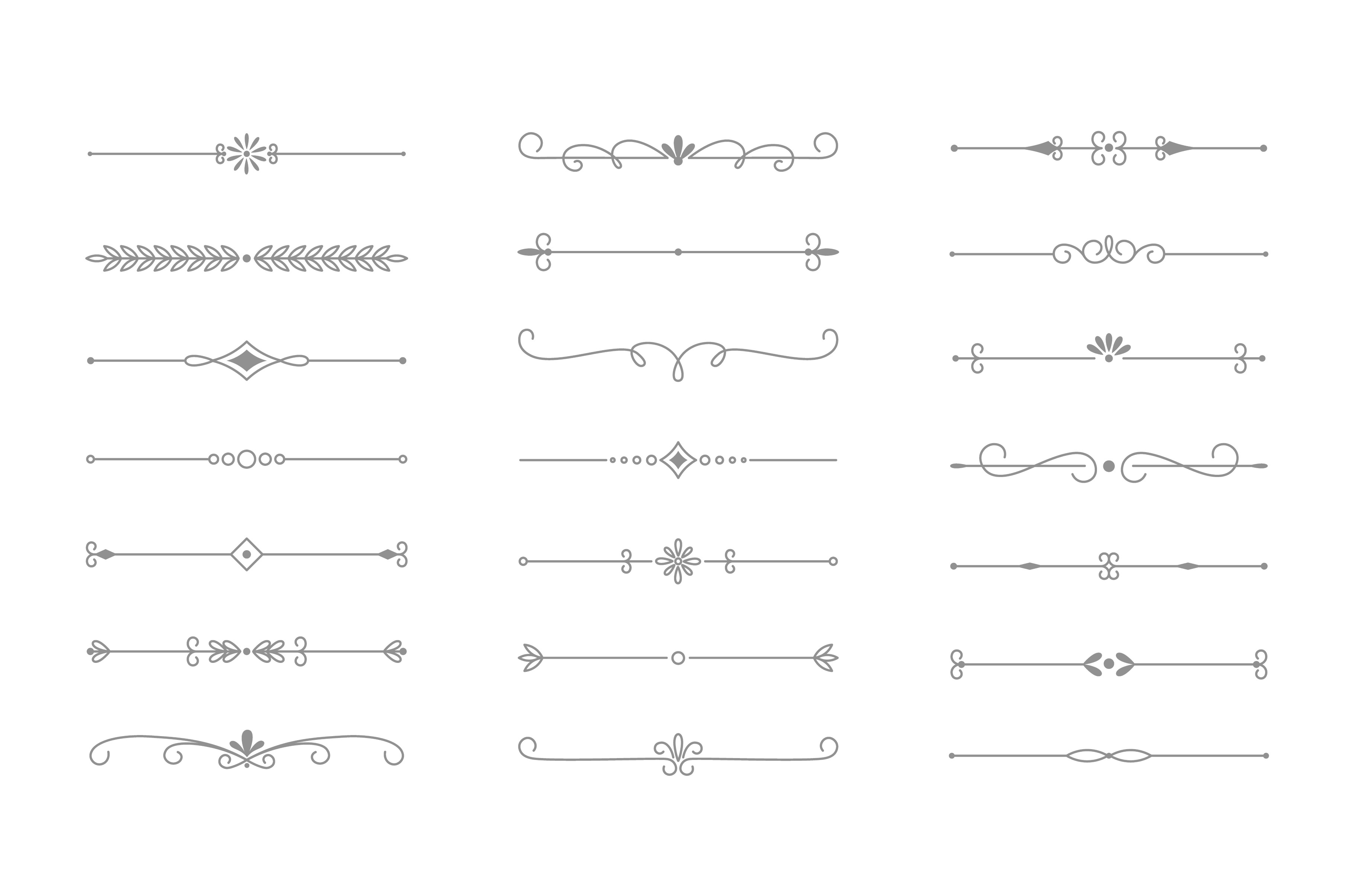 Classic line separators. Flourishes, a Graphic by LadadikArt | Creative ...