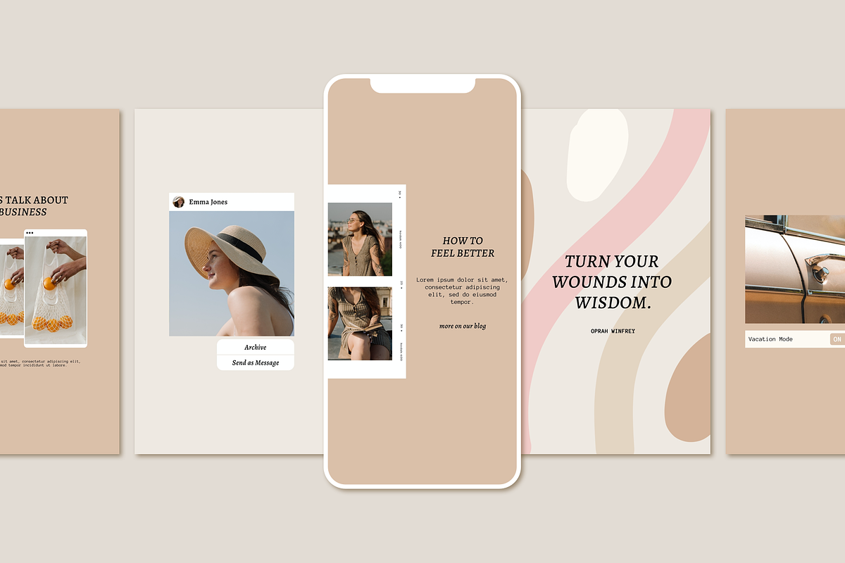 Instagram Template For Bloggers, a Social Media Template by Bonumo