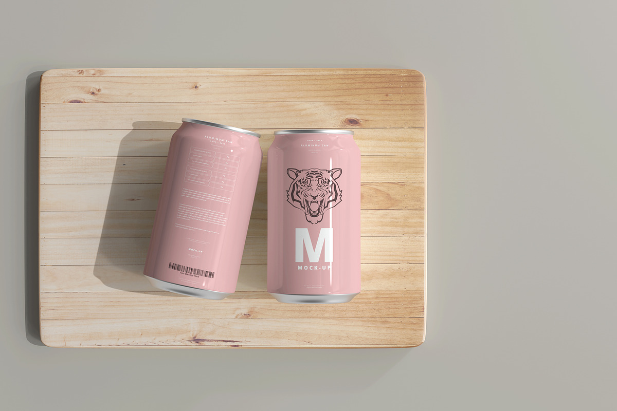 330ml Medium Size Can Mockup, a Packaging Mockup by pmvch