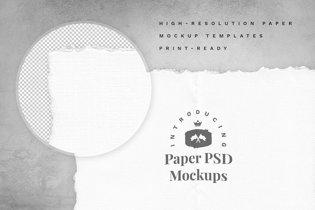 Hand-Made Paper Mockup Set, a Product Mockup by Creative Veila