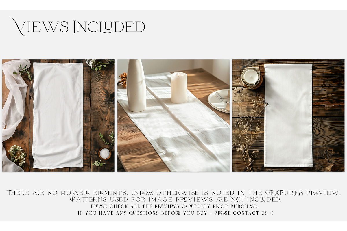 Table Runner with Smart Objects, a Household Mockup by mock-ups