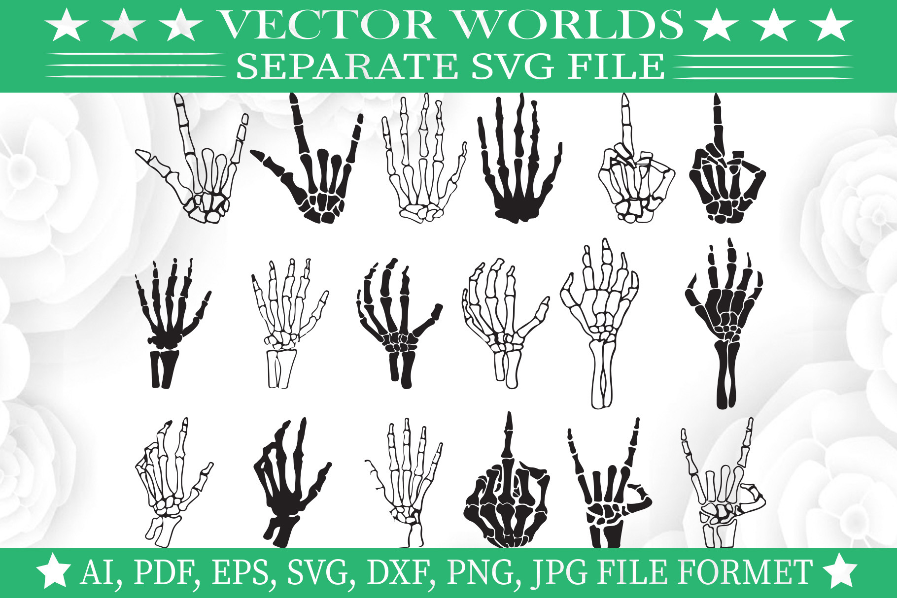 Skeleton Hand Spooky Svg, an Object Graphic by VectorWorlds