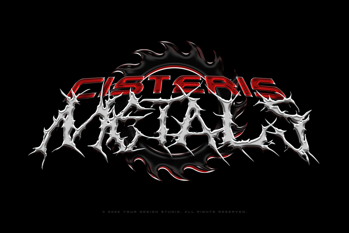 Y2K Chrome Text Effects, a Layer Style Add-On by Hyperpix Productions