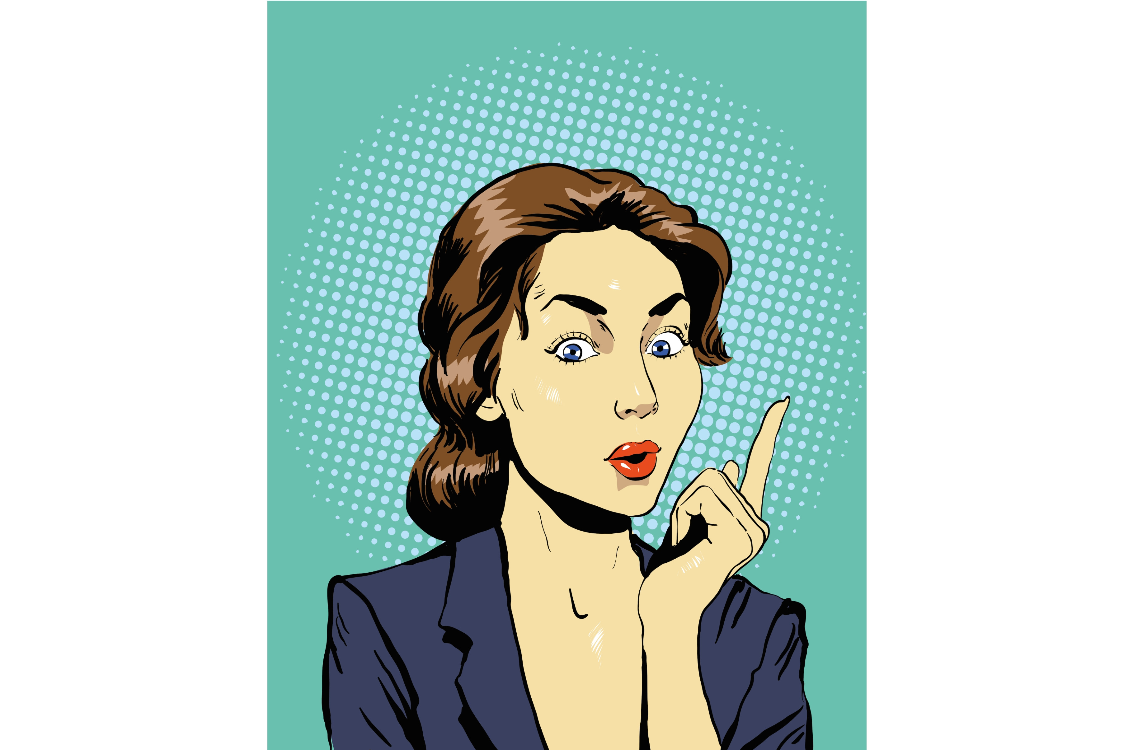 Thinking woman. Vector illustration, a Person Illustration by Sky Pics ...