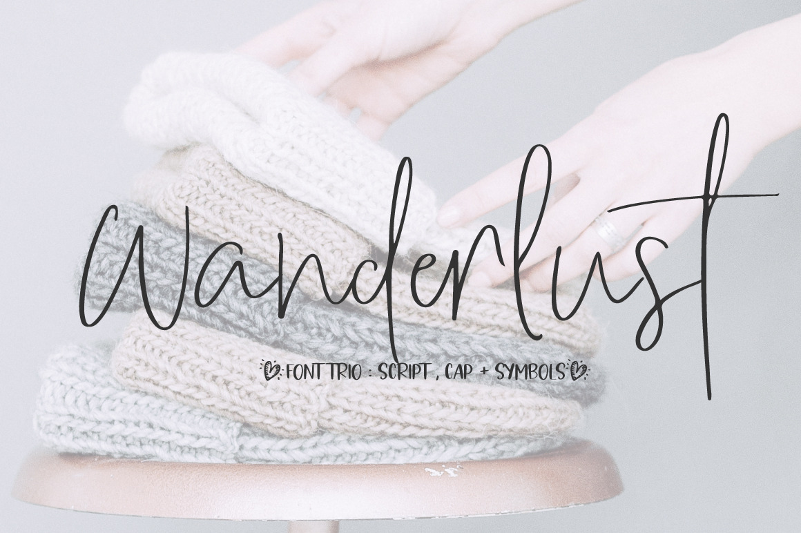 Wanderlust Font Trio, a Script Font by Artstudio