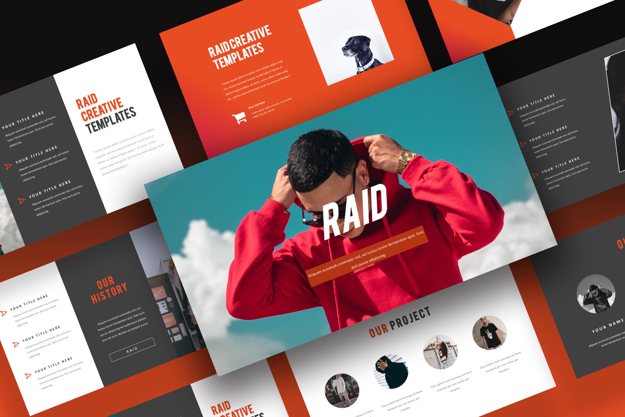 Raid Creative Powerpoint, a Presentation Template by Infinity Vector Studio