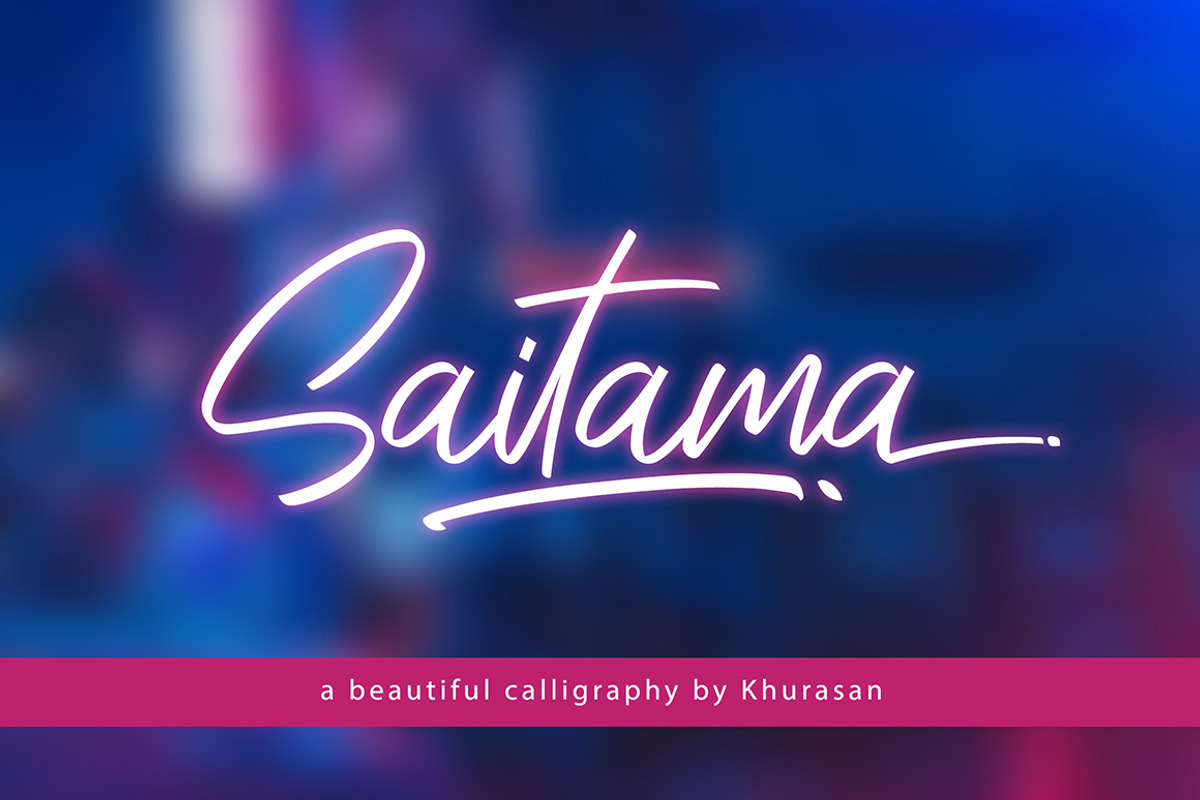 Saitama Script, a Script Font by khurasan | Creative Market