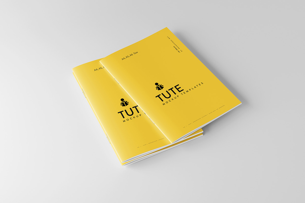 Tute Mockup Set, a Books & Magazine Mockup by MockupFree.Net