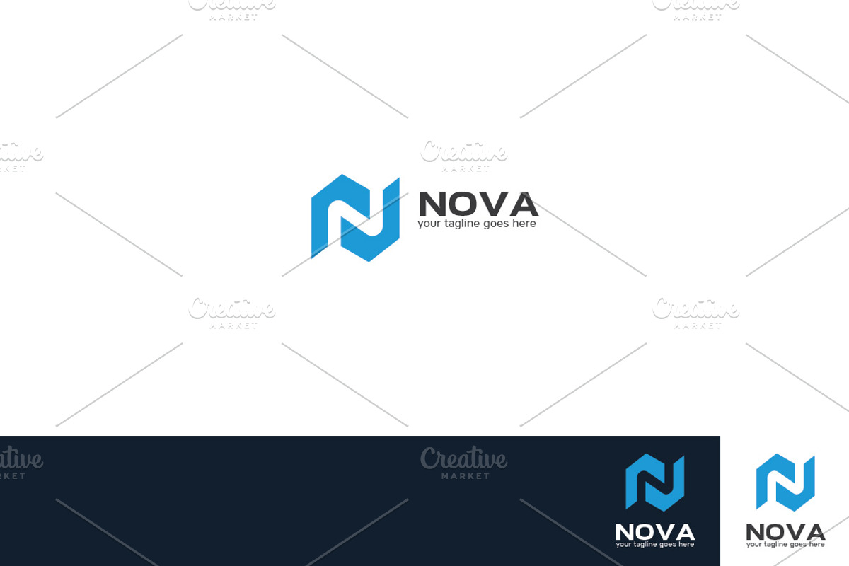 nova logo, a Branding & Logo Template by Indigo Graphic Shop