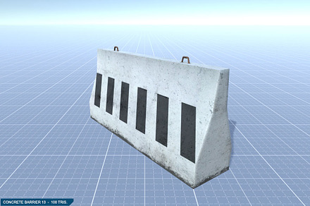 Concrete Barrier #5, an Environmental 3D Model by 3DCaster