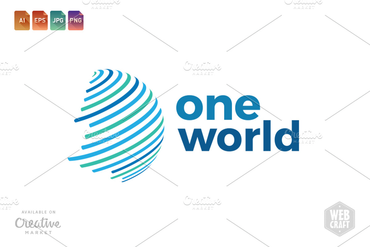 One World Logo Template, a Branding & Logo Template by WebCraft
