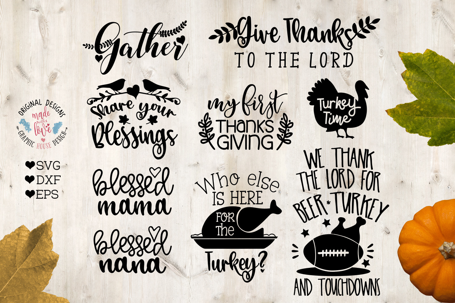 Thanksgiving Mini Bundle, an Illustration by Graphic House Design P.C