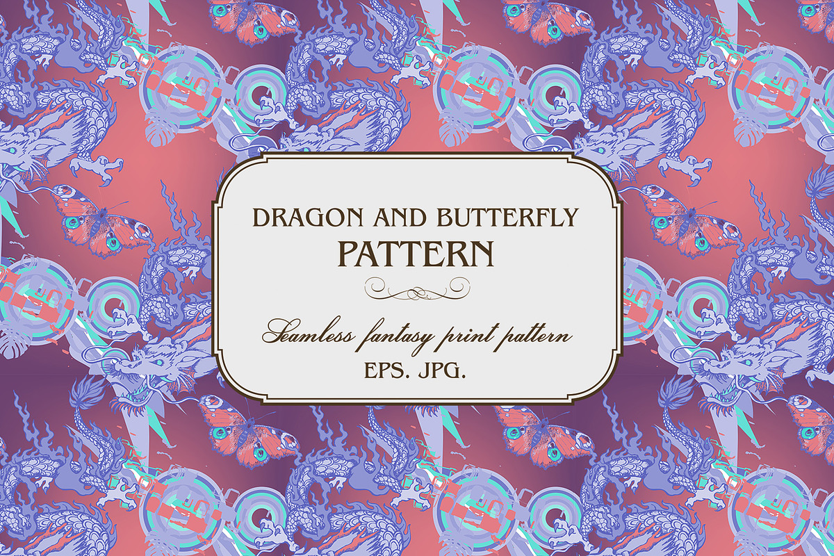Seamless fantasy patterns, a Pattern Graphic by Designs by Helen Trupak