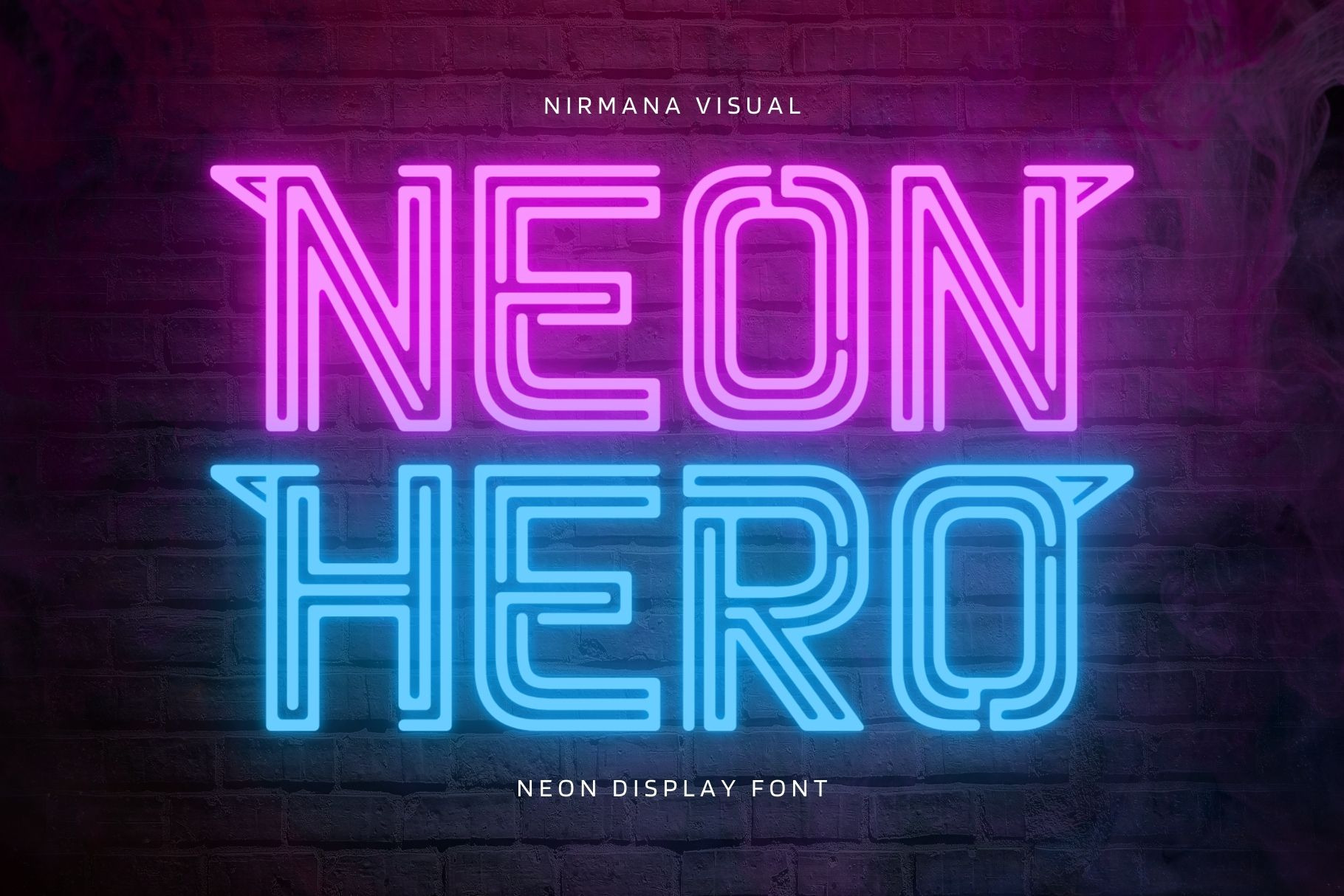 Neon Hero - Retro Neon Font, a Sans Serif Font by Nirmana Visual