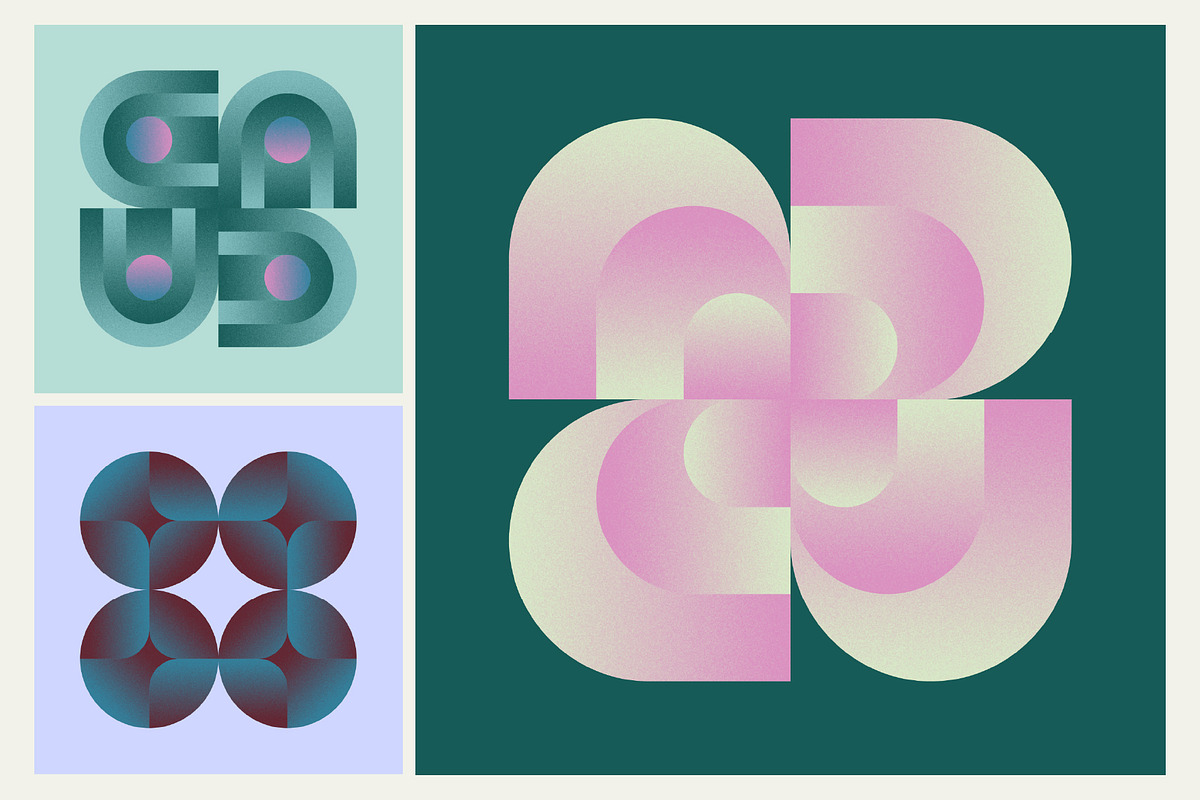 Grainy Gradient Shapes