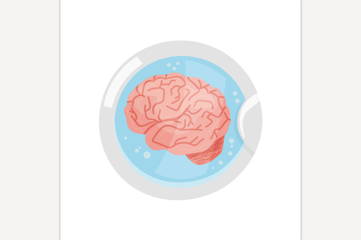 Brain washing image in cartoon style, a Person Illustration by Anna's Shop