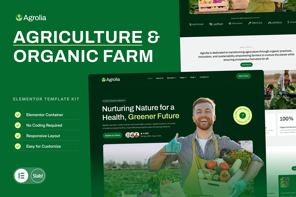 Agrolia - Agriculture & Organic, a WordPress Template by SLAB! Design
