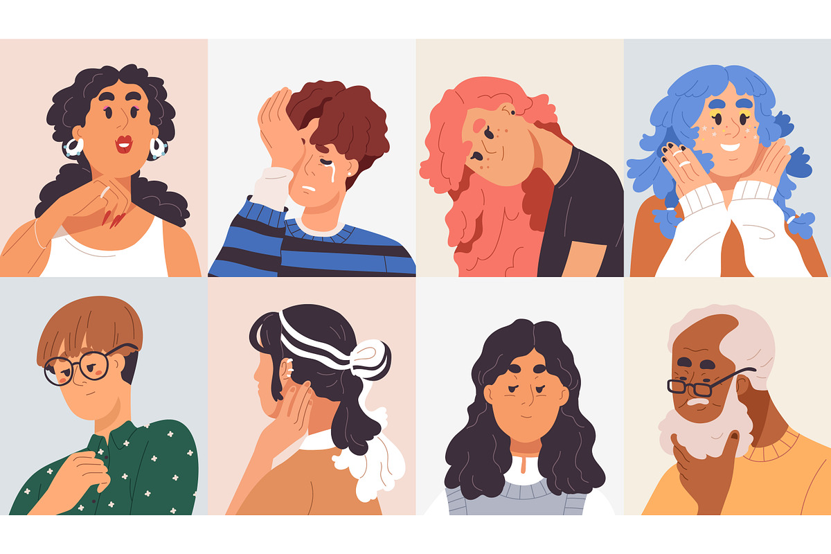 Modern diverse people avatars set, a Person Illustration by Good Studio