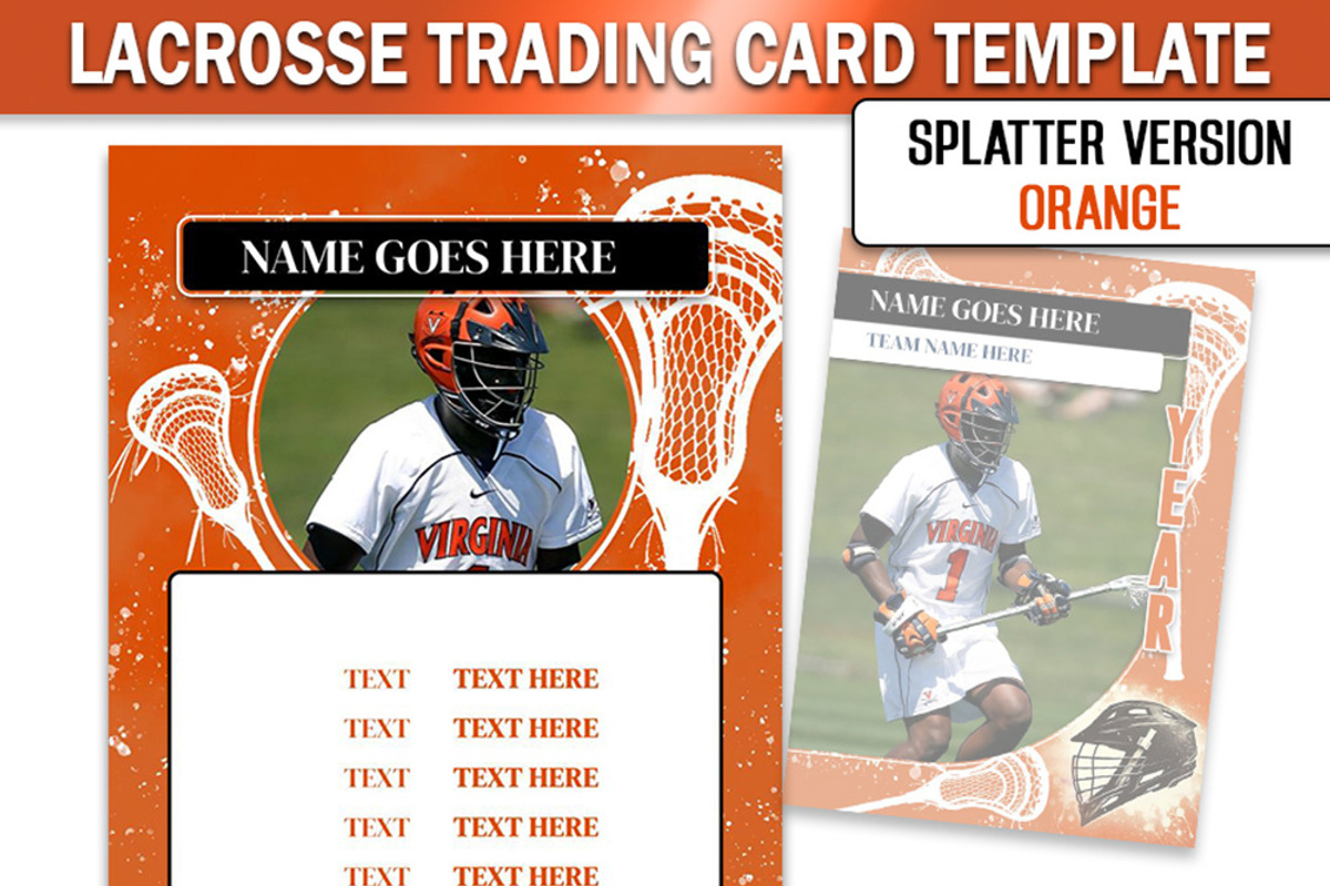 Lacrosse Trading Card Template, a Card Template by Brenda Avila Designs