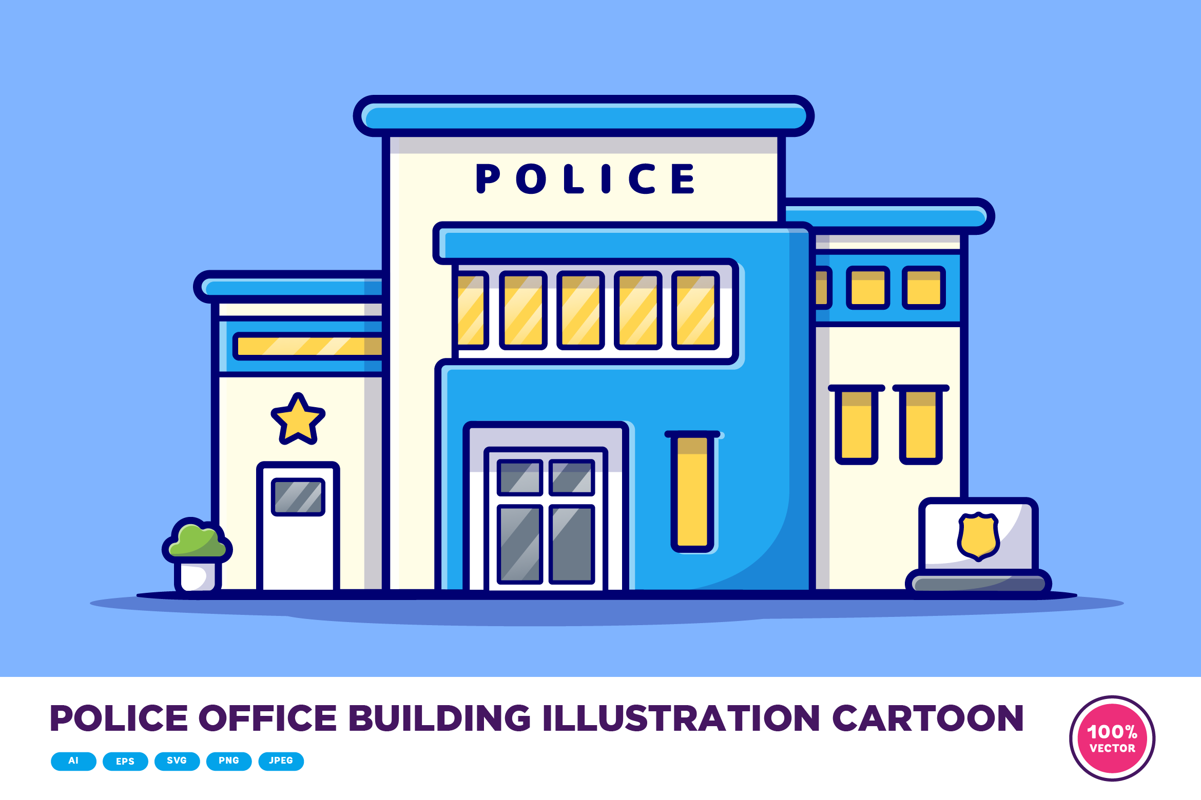 Police Office Building Illustration, a Work Illustration by Catalyst Labs