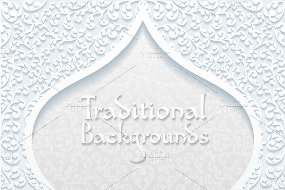 Set of traditional backgrounds, a Decorative Illustration by Absent A ...