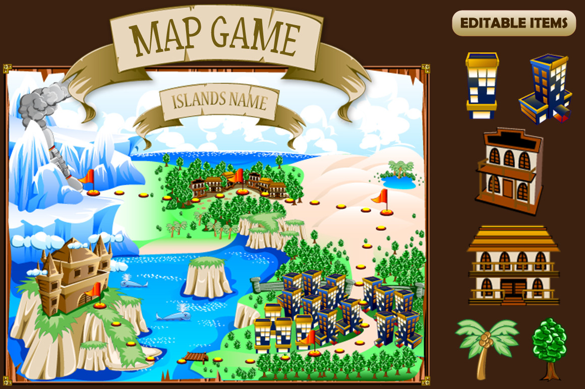 Map Game, an Illustration by erkoudesign