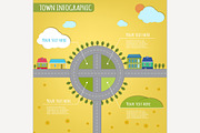 Small Town Infographics, an Illustration by Anna's Shop
