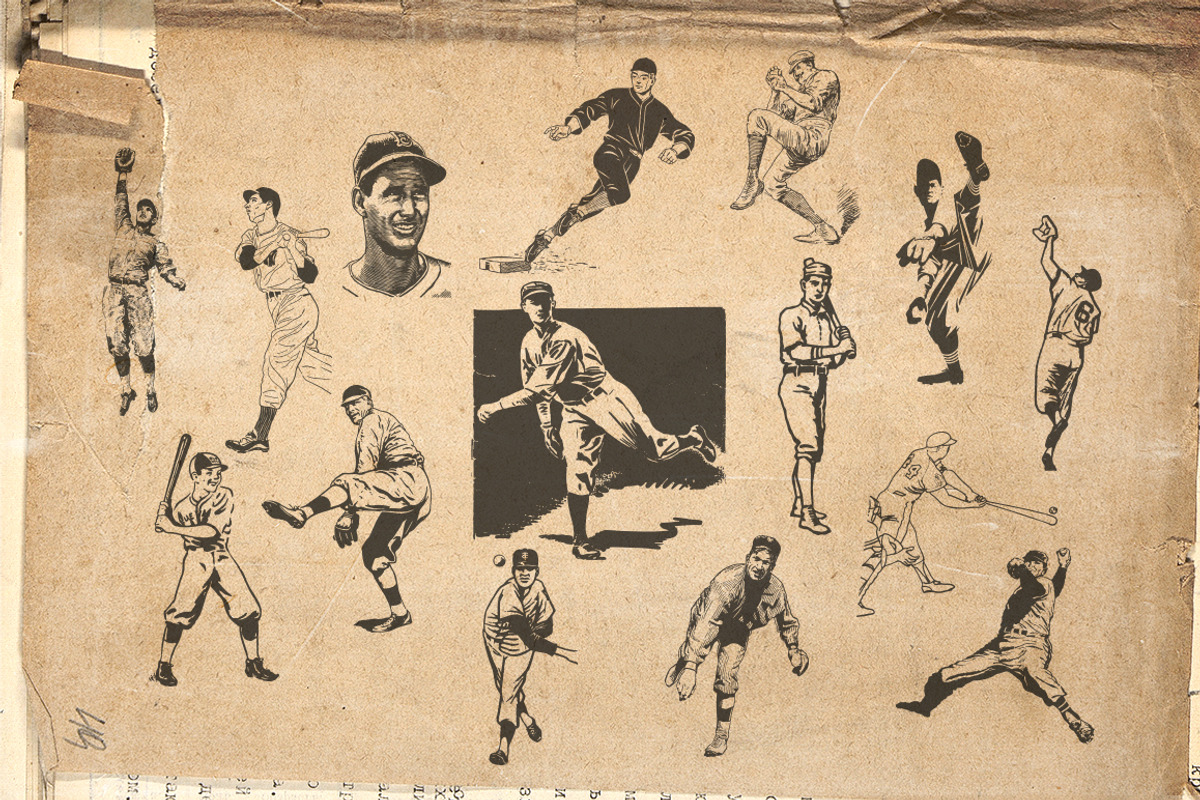 Retro Baseball Hit, an Illustration by Retro Machine