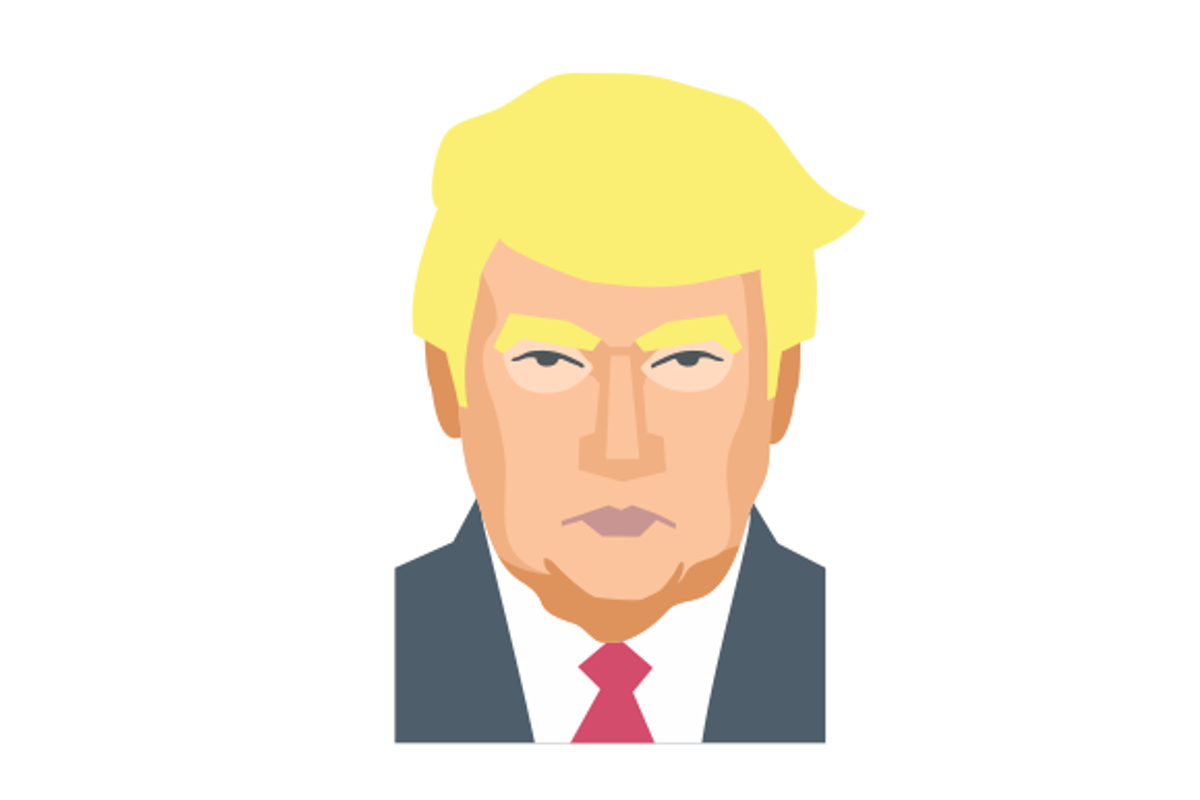 Donald Trump vector portrait, a Person Illustration by Milk Design