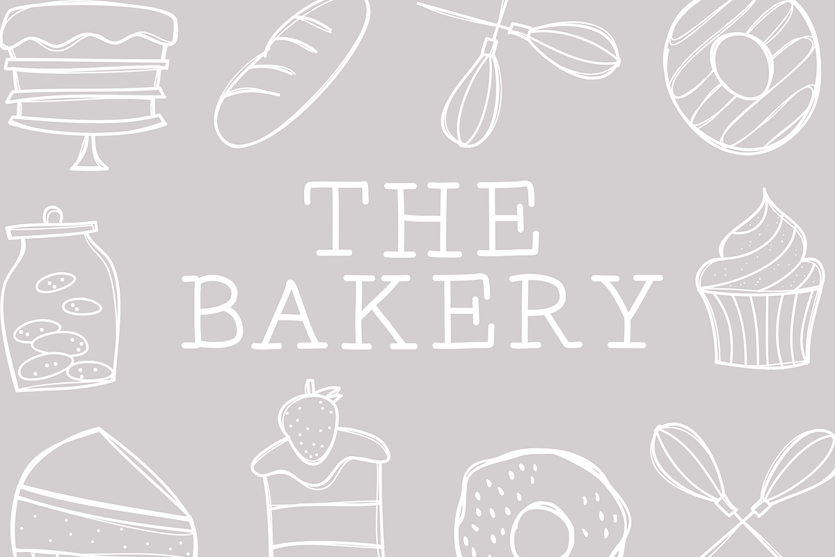 The Bakery - Serif and Doodle Font, a Serif Font by KA Designs
