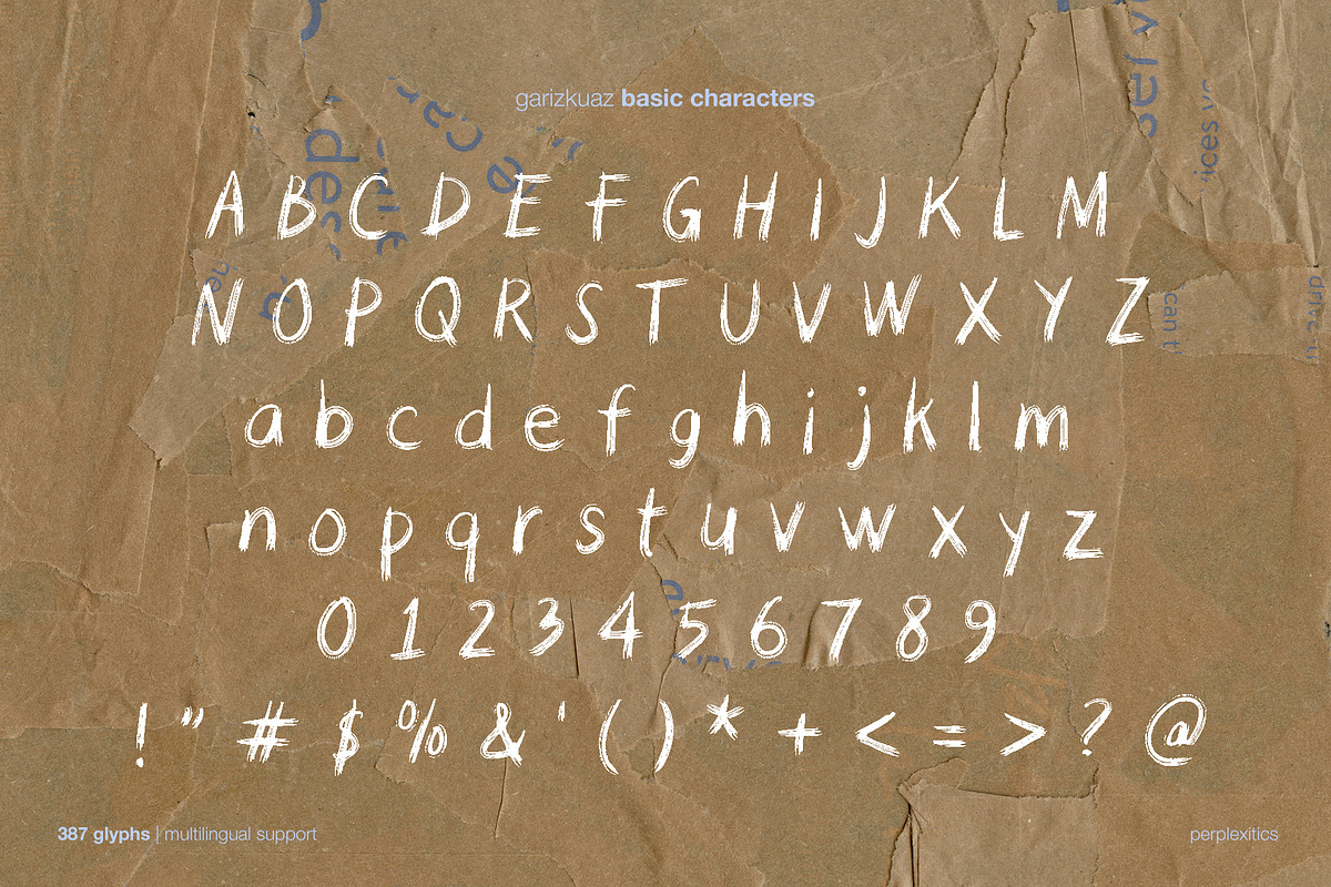 Garizkuaz Handwritten Brush Font Duo, a Handwritten Font by Perplexitics