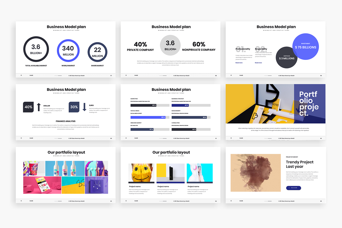 Blue - Powerpoint Template, a Presentation Template by Mikokit