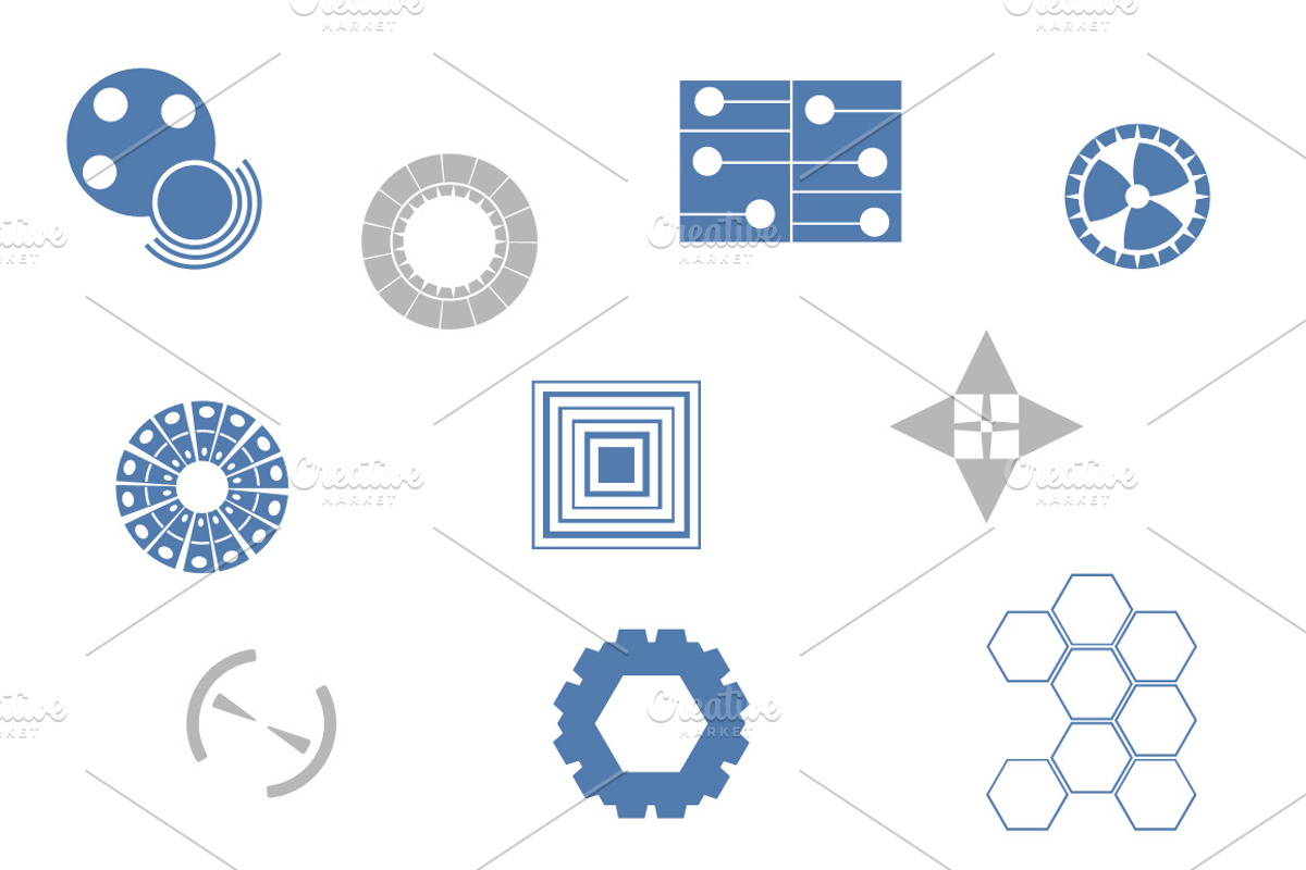 Tech Custom Shapes Set 2, a Shape Add-On by grati
