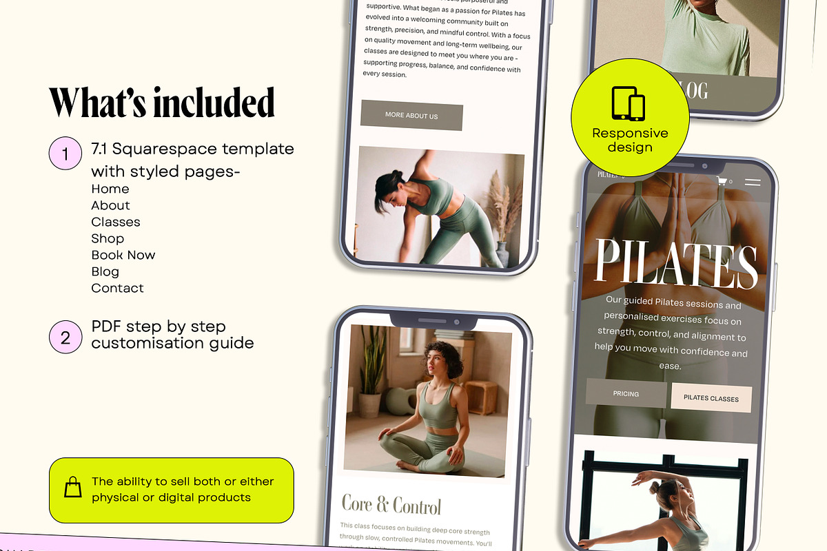 Pilates Squarespace Website Template, a Squarespace Template by ...