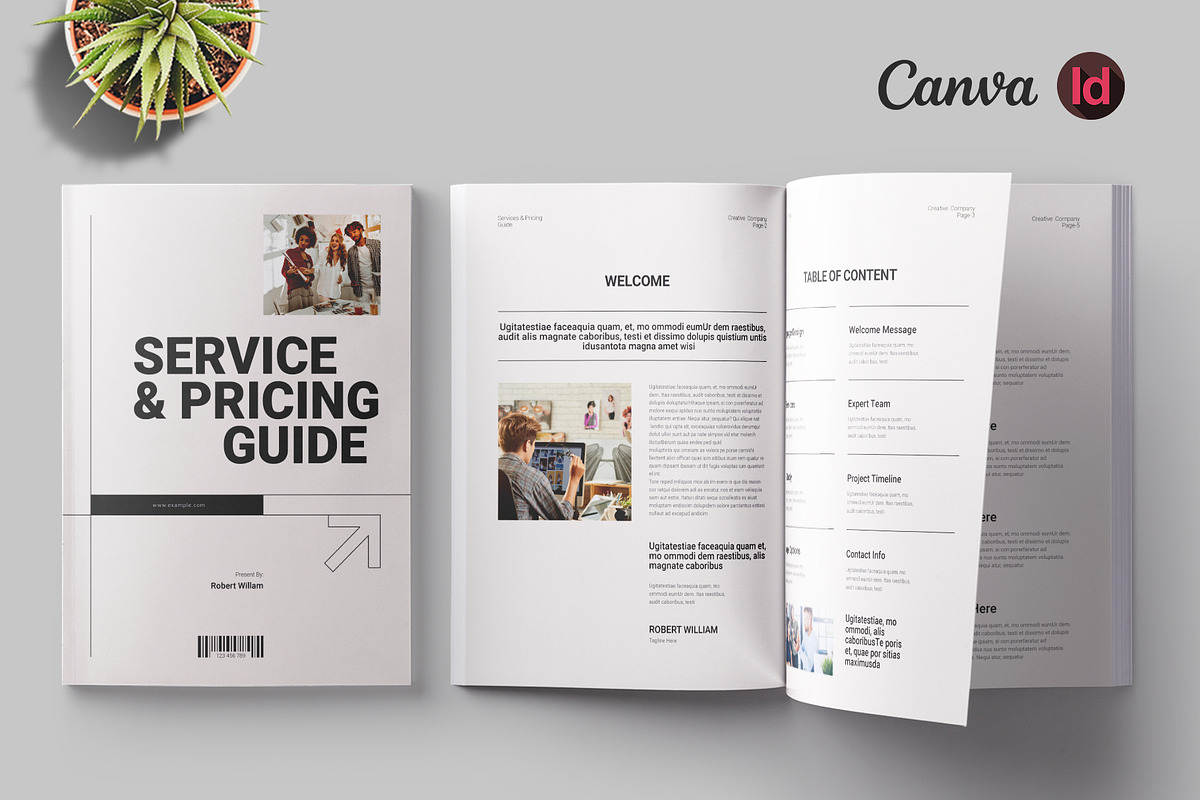 Canva Services & Pricing Guide, a Brochure Template by Pixelpick