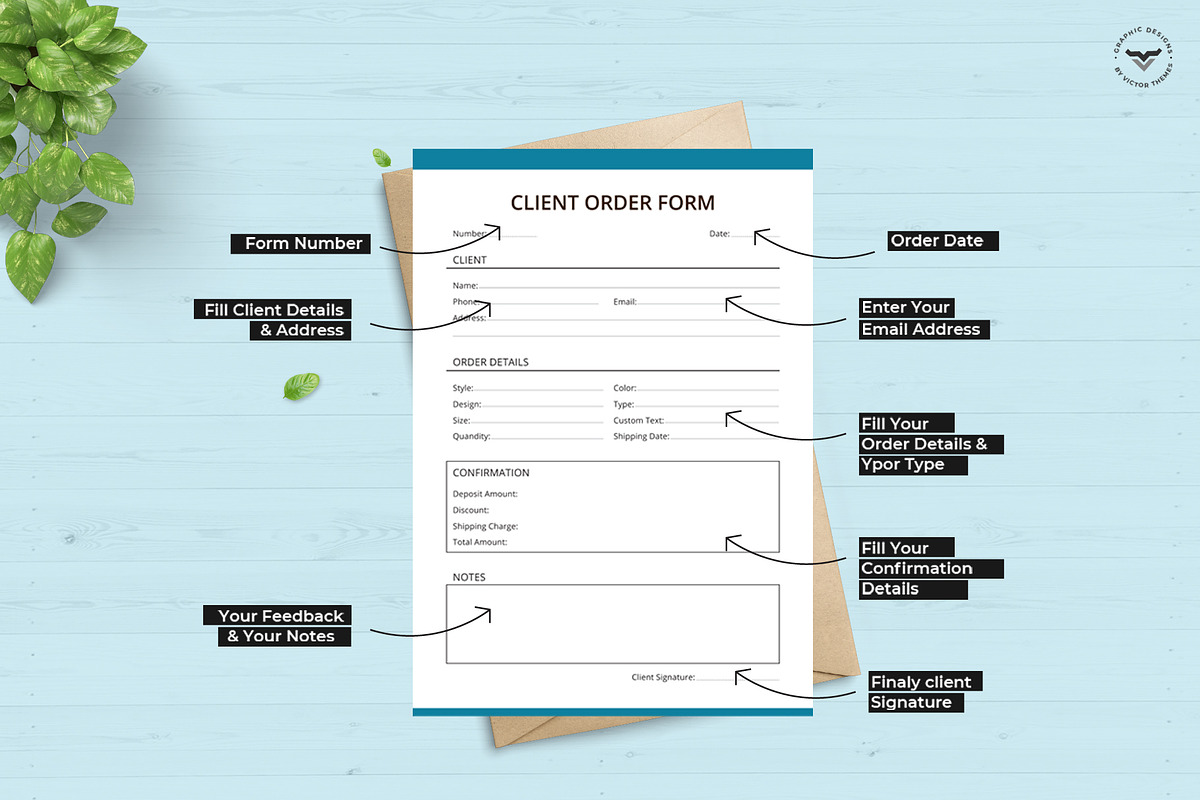 Ultimate Client Worksheet Planner, a Stationery Template by VictorThemes