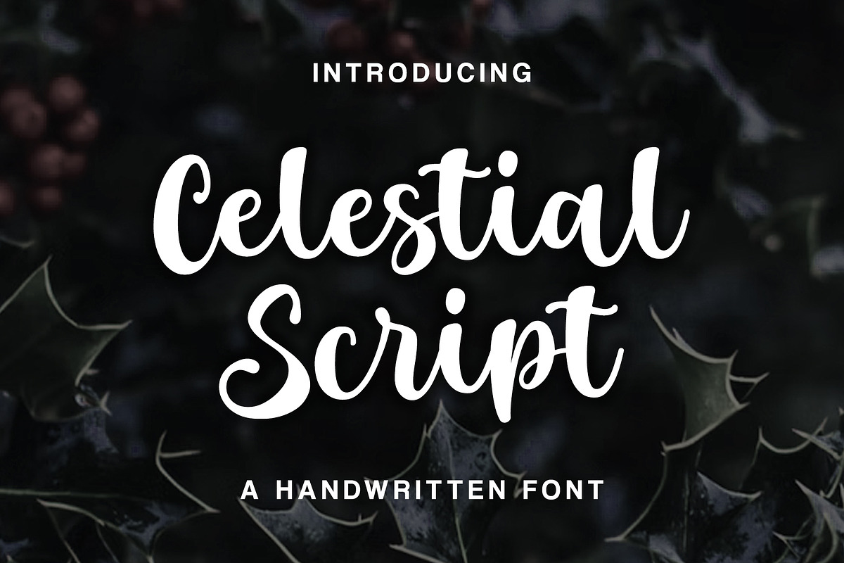 Celestial Script, a Script Font by Gatype