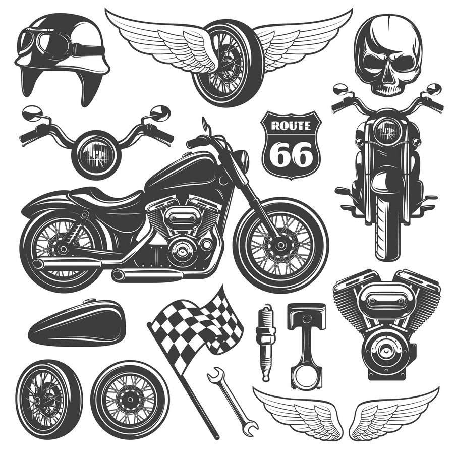 Motorcycle Icon Set | Icons ~ Creative Market
